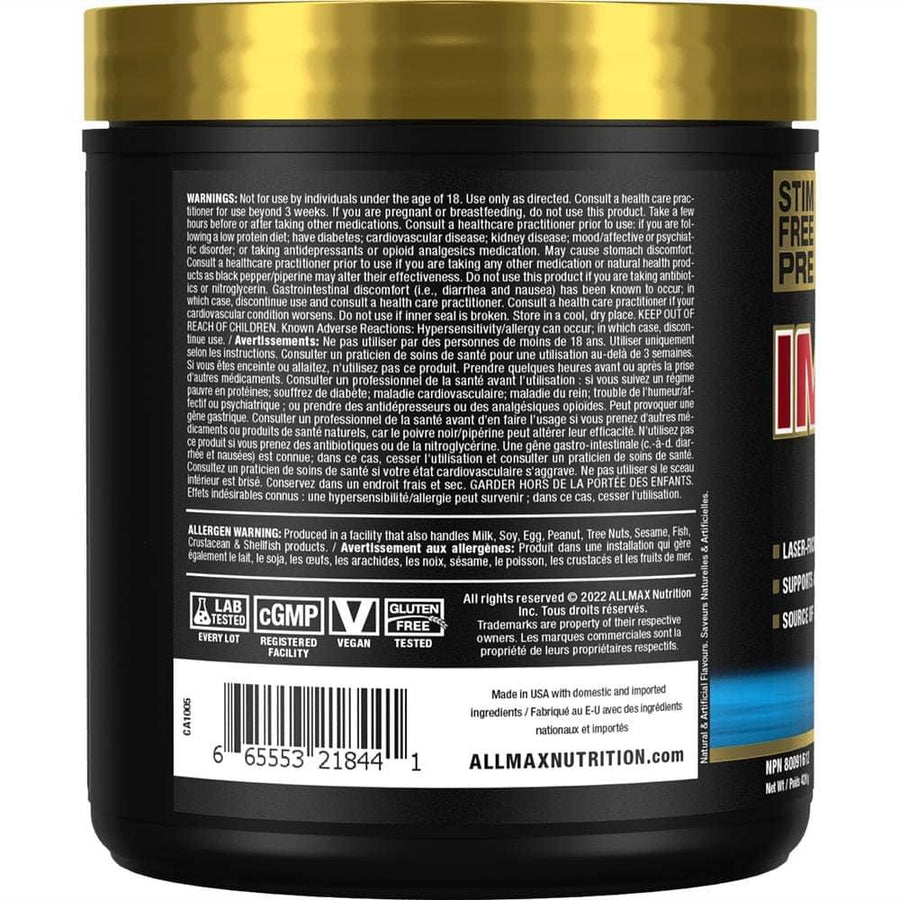 Impact Pump | Stim-Free Pre Workout Supplement - Allmax Nutrition